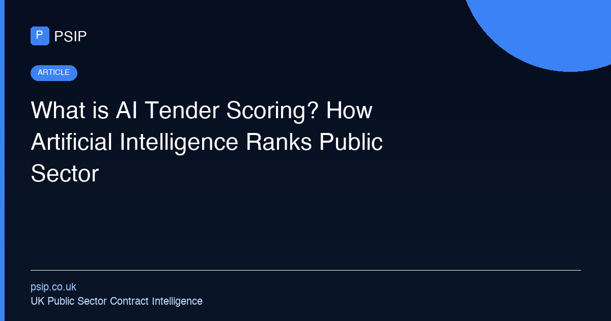 AI Tender Scoring: How It Works for UK Suppliers